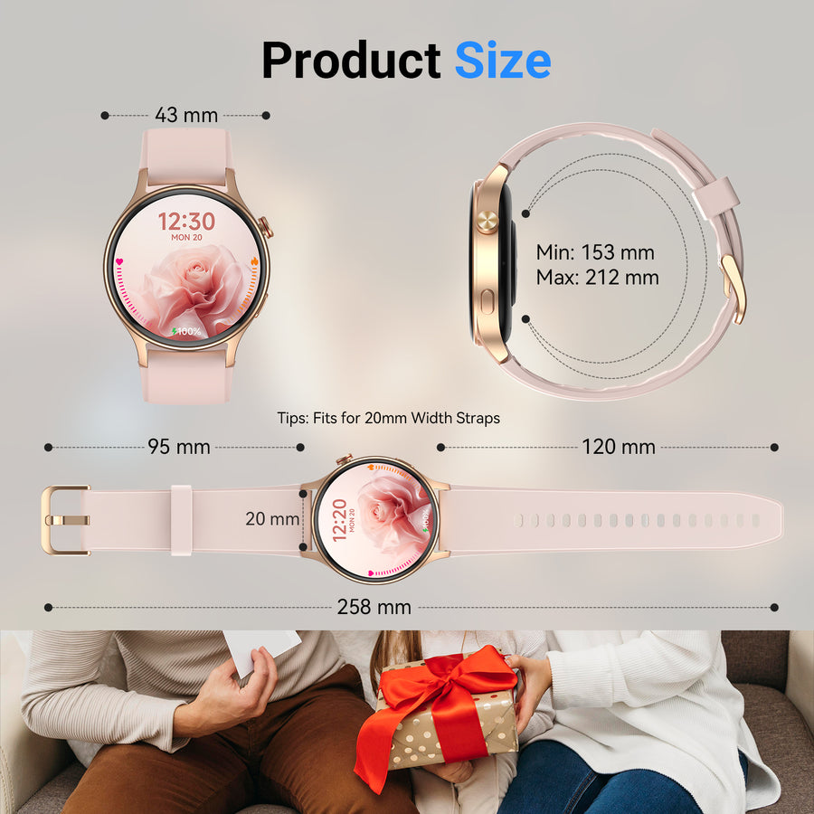 Fitpolo AR-01 Smart Watch with Bluetooth Call & Answer / 1.32" AMOLED